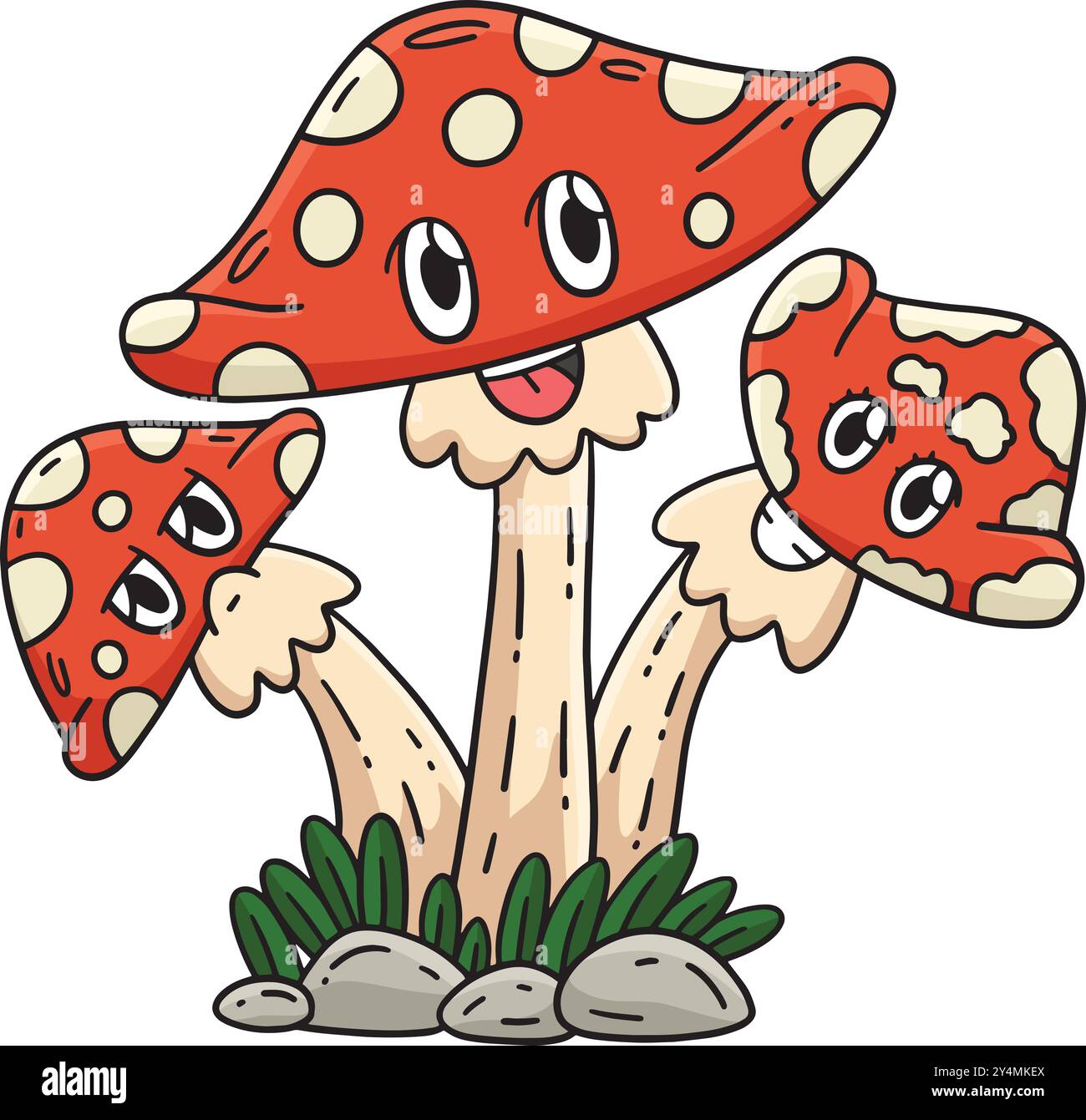 Mushroom Siblings Cartoon Colored Clipart Stock Vector Image & Art - Alamy