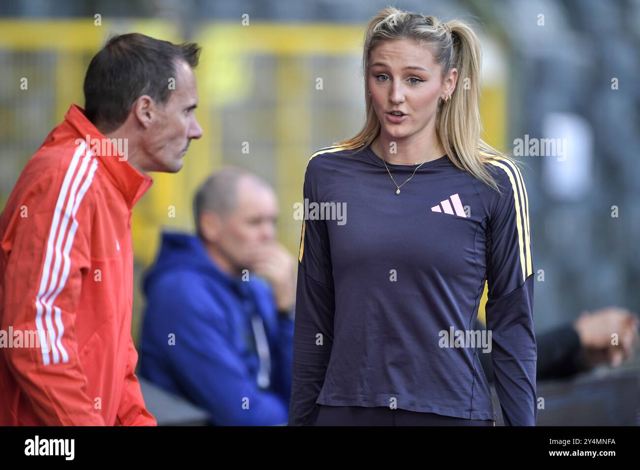 Molly Caudery of Great Britain competing in the women pole vault at the ...