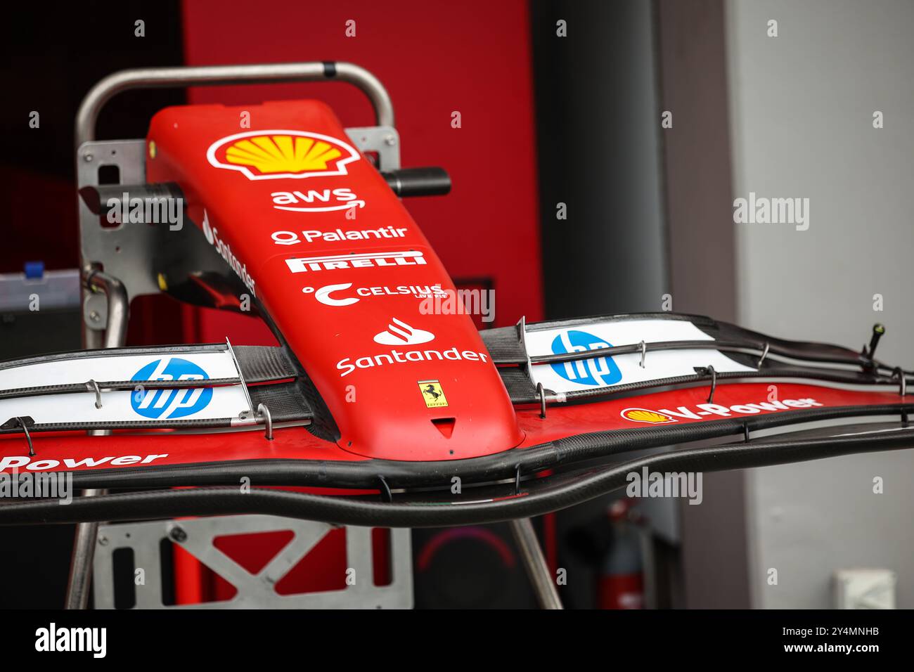 Scuderia Ferrari SF-24, mechanical detail front wing mechanic ...