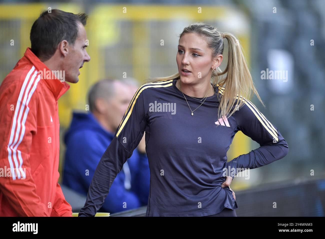Molly Caudery of Great Britain competing in the women pole vault at the ...