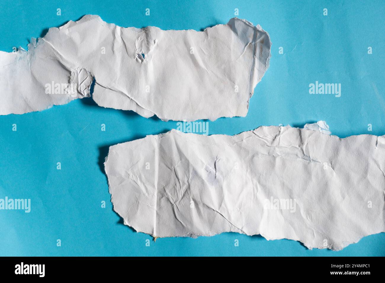Blue sky and clouds made of blue and white torn paper texture Stock ...