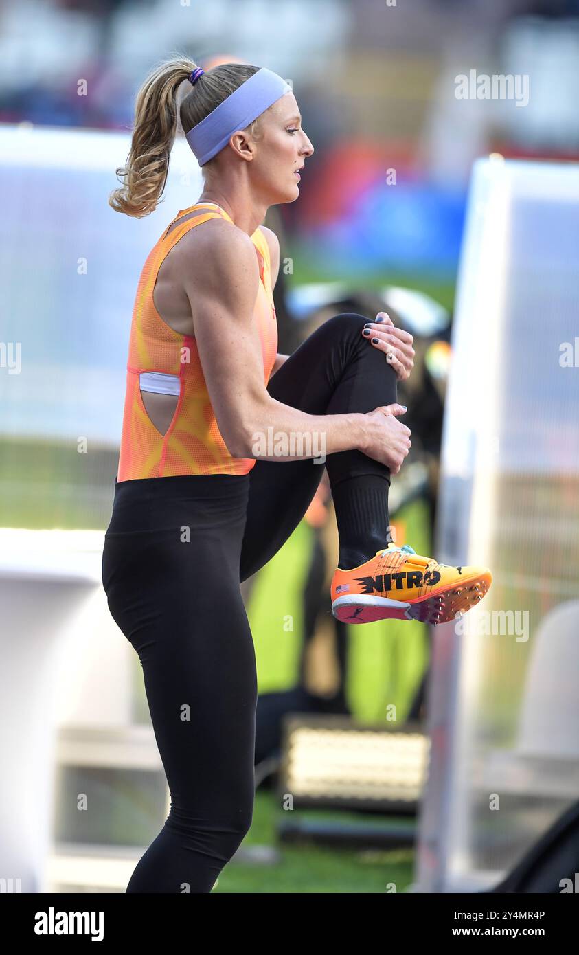Molly Caudery of Great Britain competing in the women pole vault at the ...
