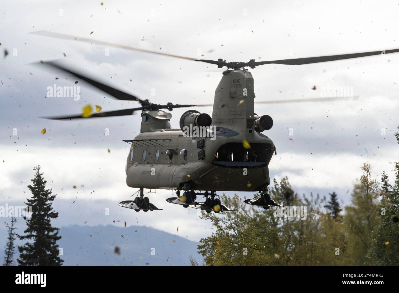 An Alaska Army National Guard CH-47 Chinook assigned to the 1st ...