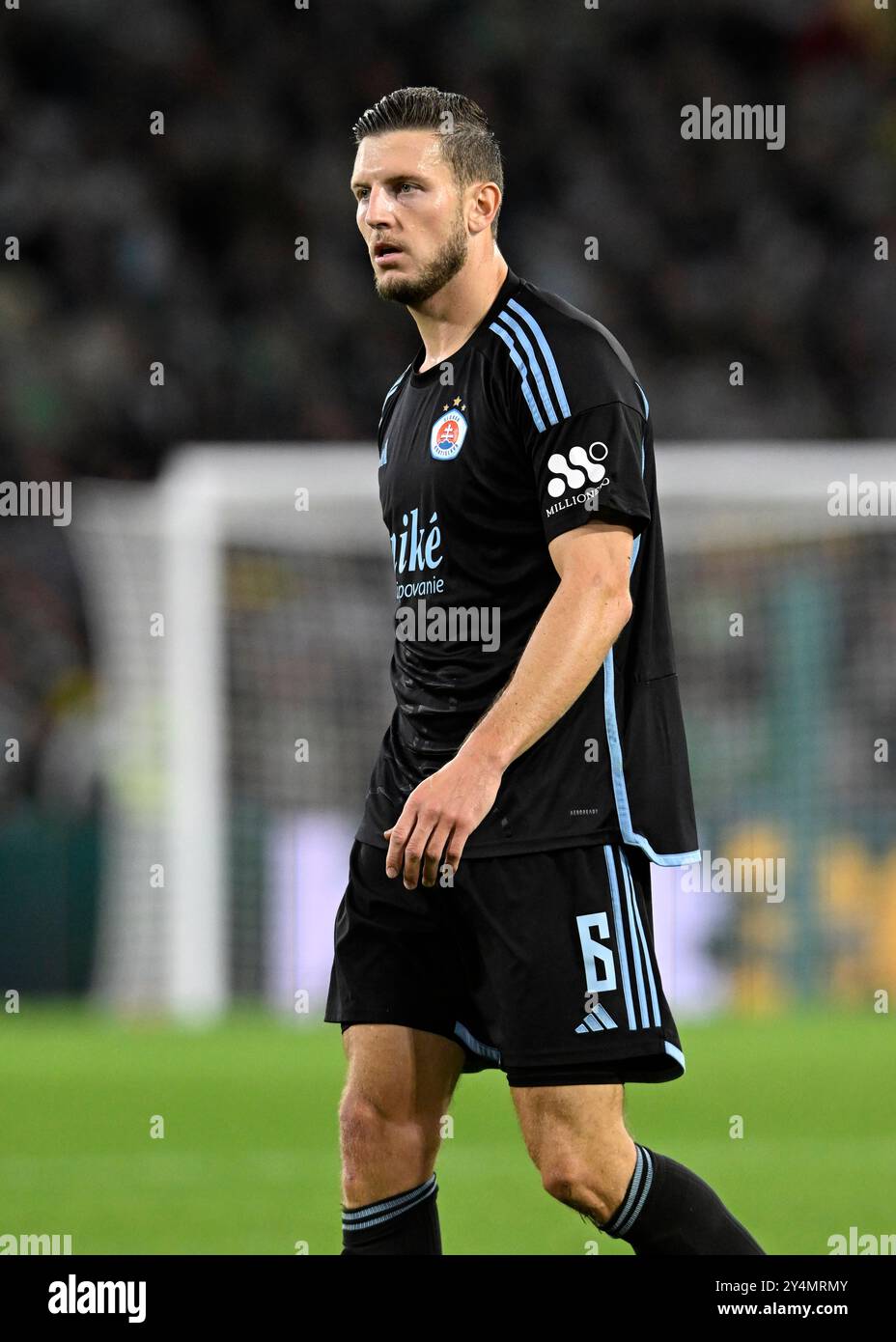Glasgow, Scotland, 18th September 2024. Kevin Wimmer of ŠK Slovan ...