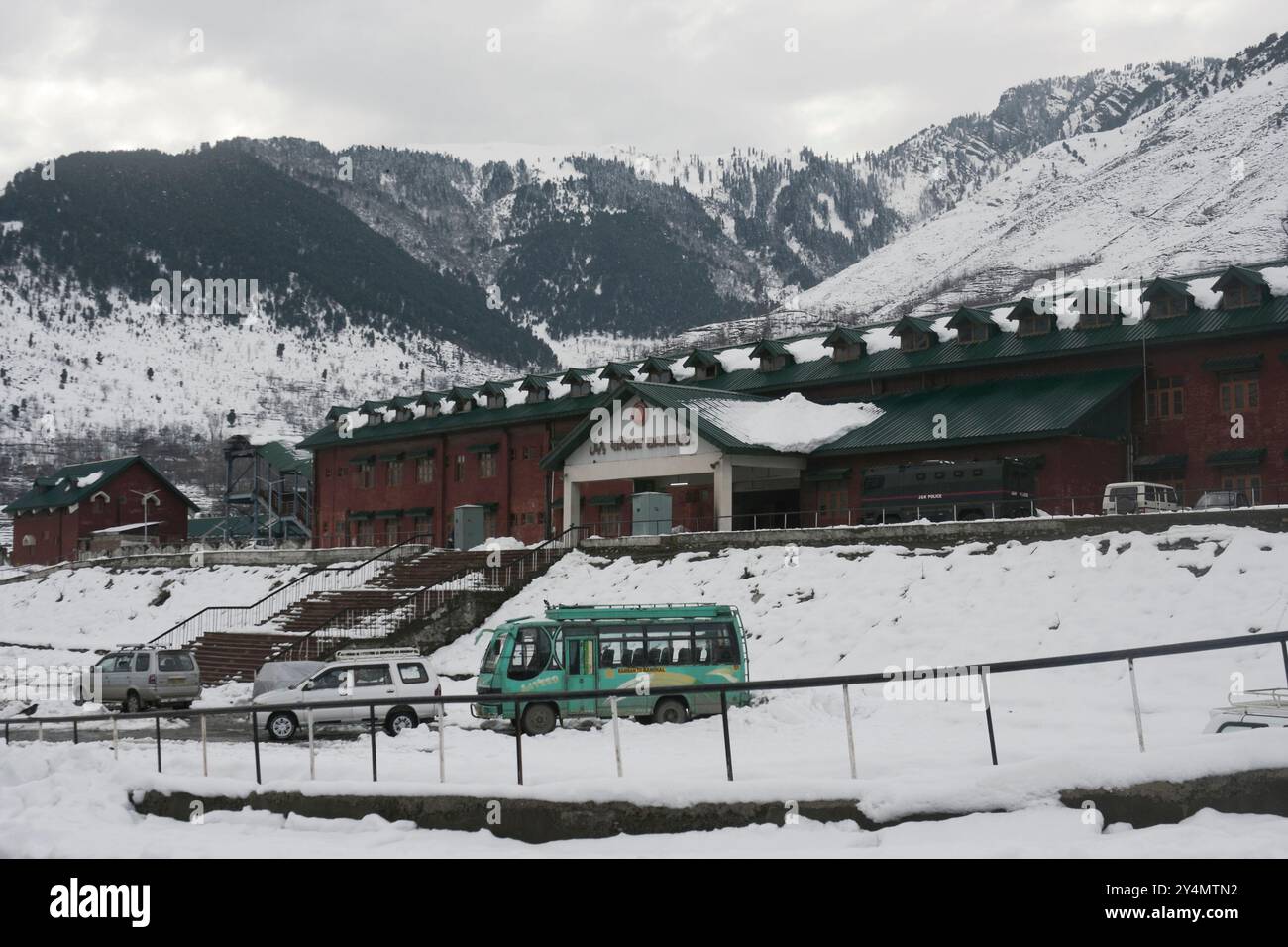 Banihal, Jammu and Kashmir / India - December 21, 2019: The view of the ...