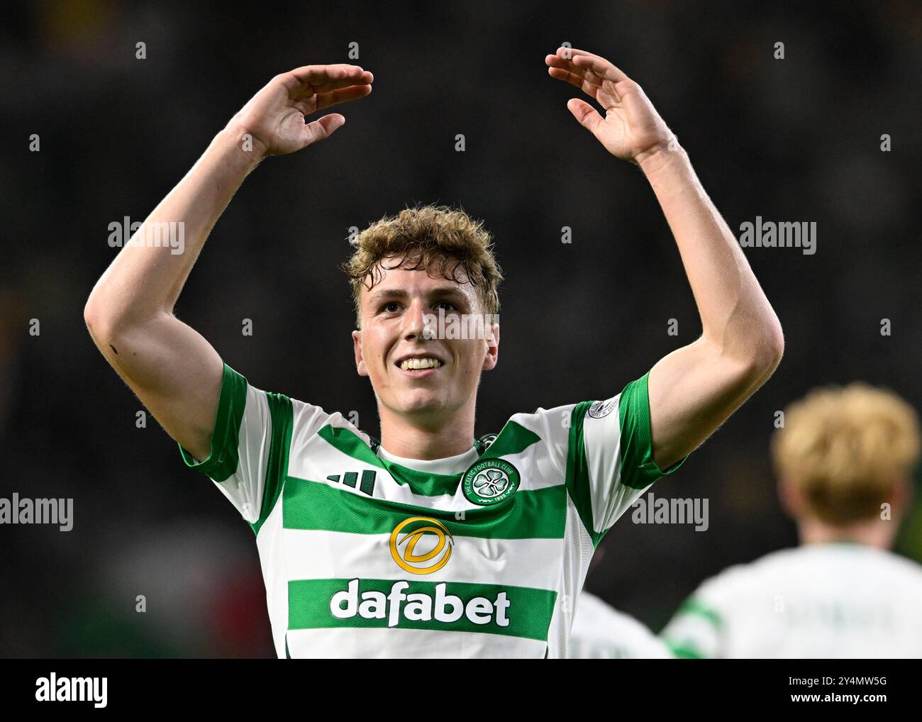 Glasgow, Scotland, 18th September 2024. Arne Engels of Celtic during ...