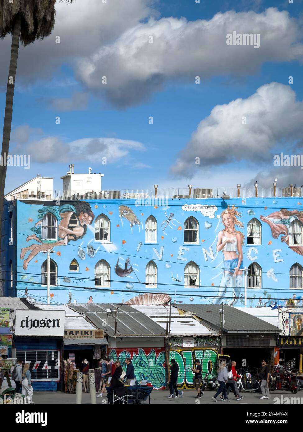 Venice Beach, USA - March 31, 2024: Incidental people infront of Venice ...