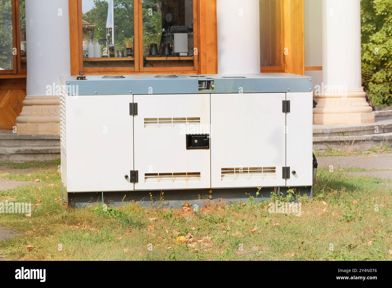 Diesel generator for emergency power supply. Backup power supply of ...
