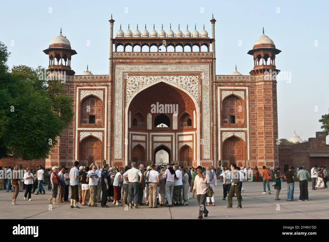 Agra, Uttar Pradesh / India - November 17, 2011 : View of an entrance ...