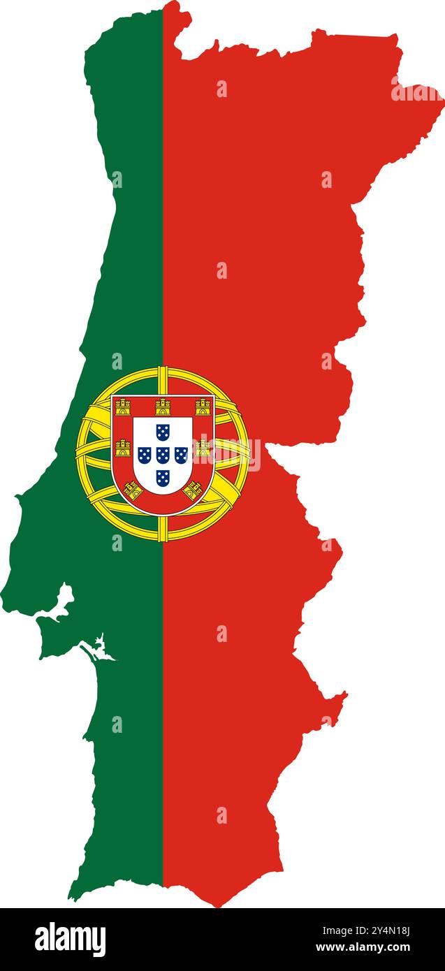 Portugal flag map hi-res stock photography and images - Alamy