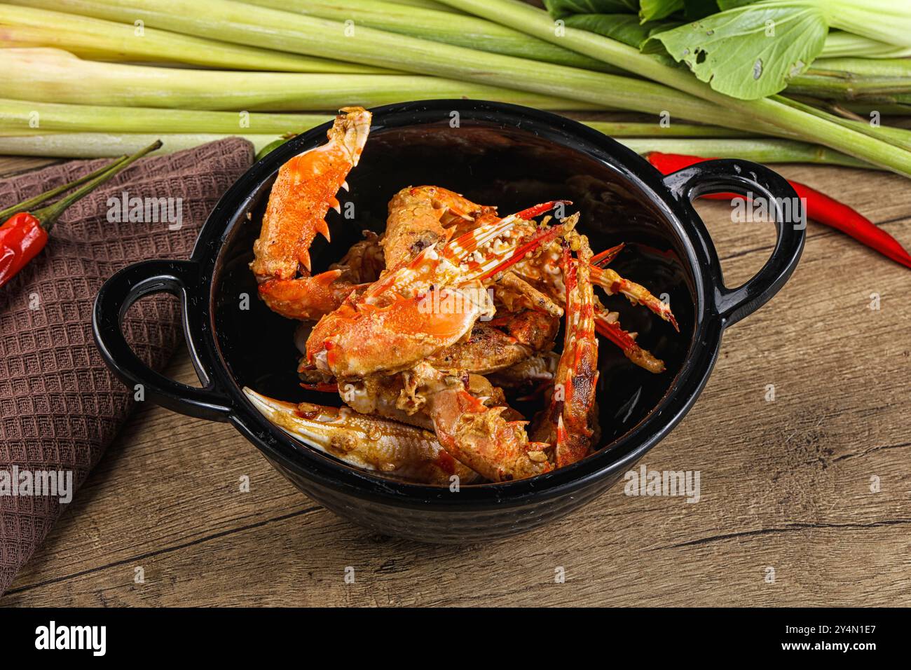 Delicous steamed Spider crab Claws snack Stock Photo - Alamy
