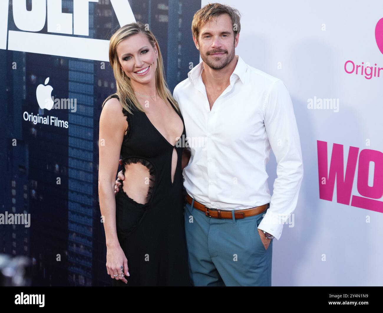 (L-R) Katie Cassidy and Stephen Huszar at The Apple Original Film WOLFS ...