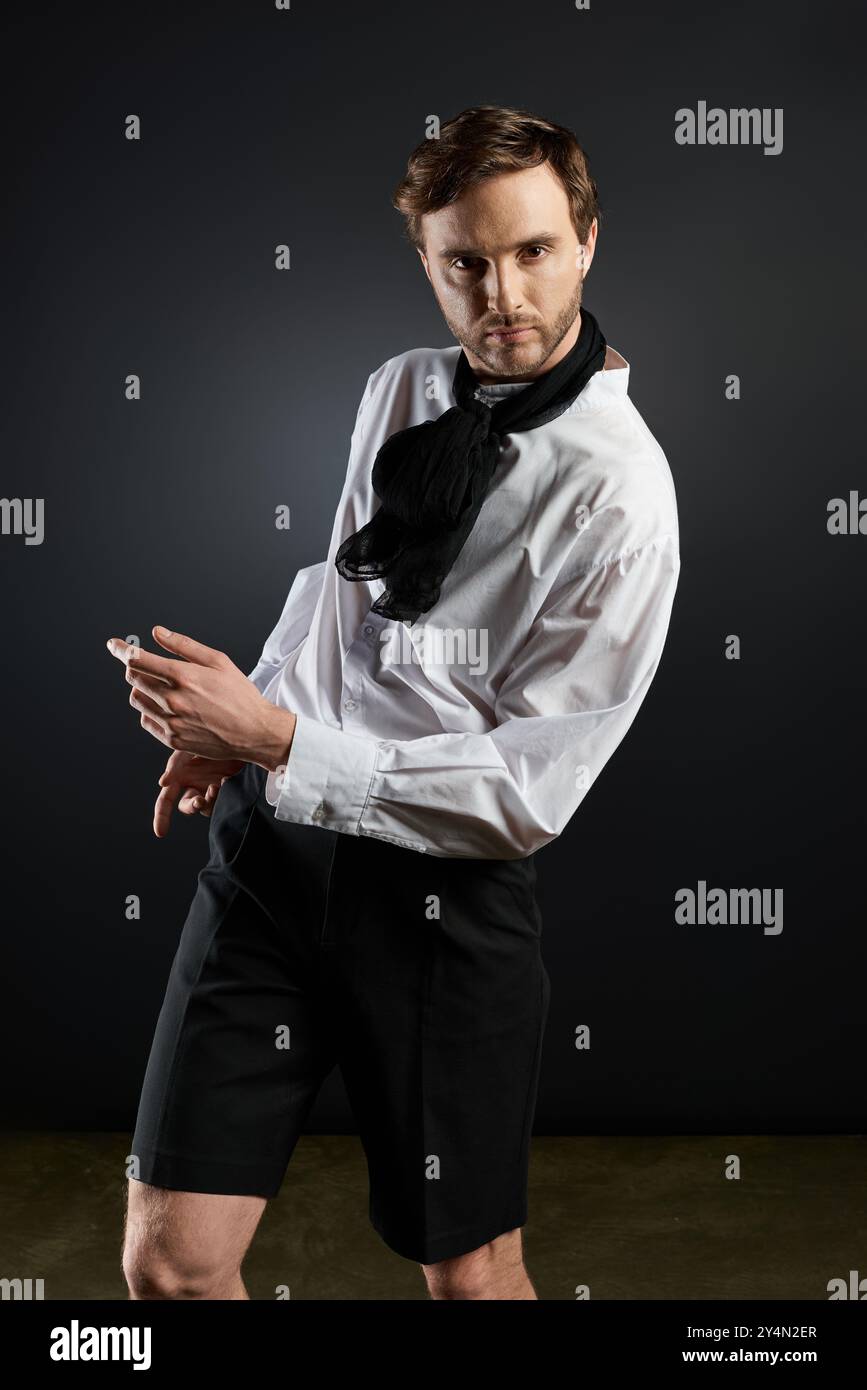 A stylish person displays modern fashion trends, embodying flair and ...