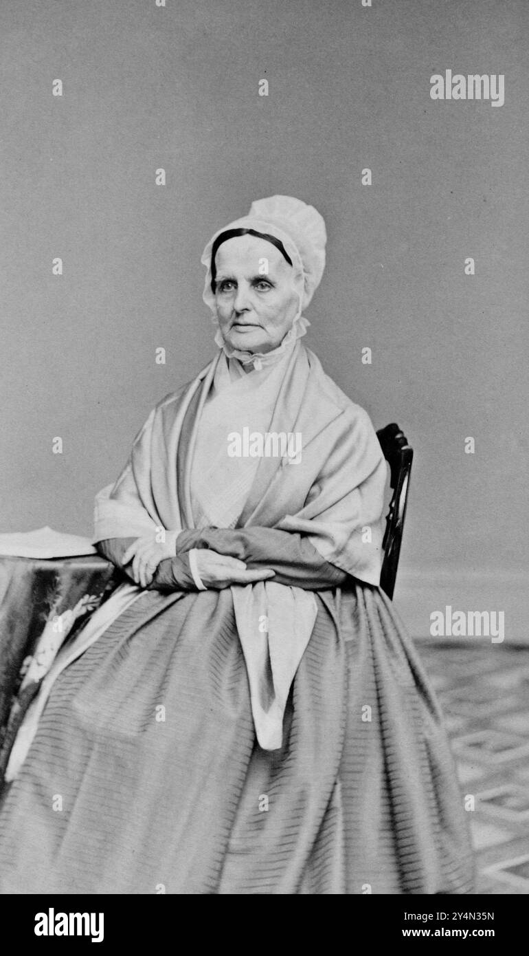 Lucretia Coffin Mott - Social Reformer - 1862 Stock Photo - Alamy