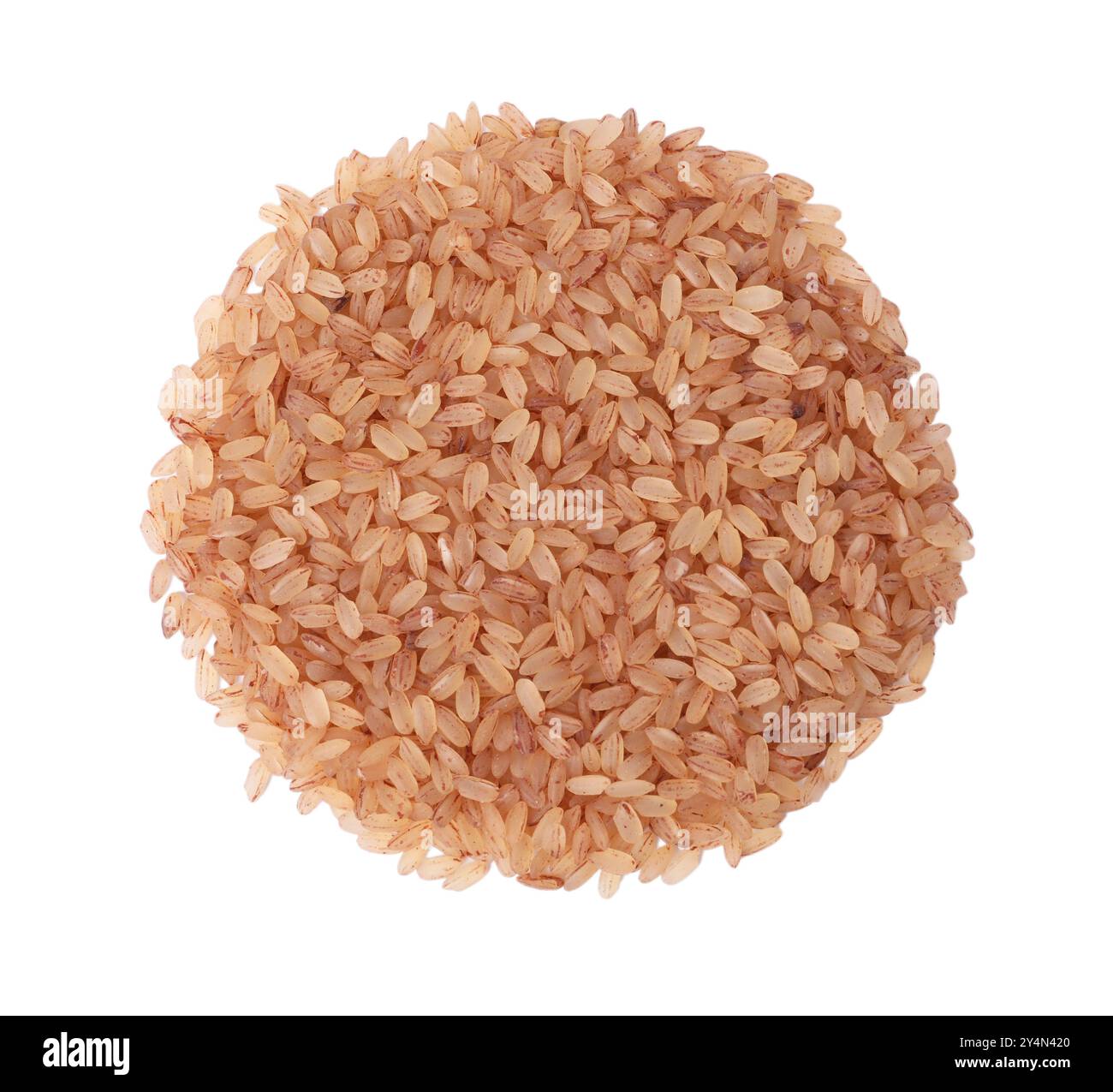 Raw matta rice isolated on white, top view Stock Photo - Alamy