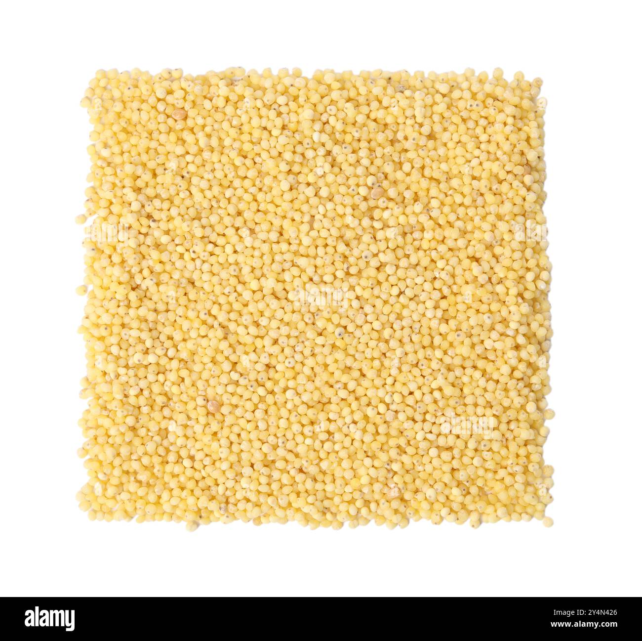 Raw millet isolated on white, top view Stock Photo - Alamy