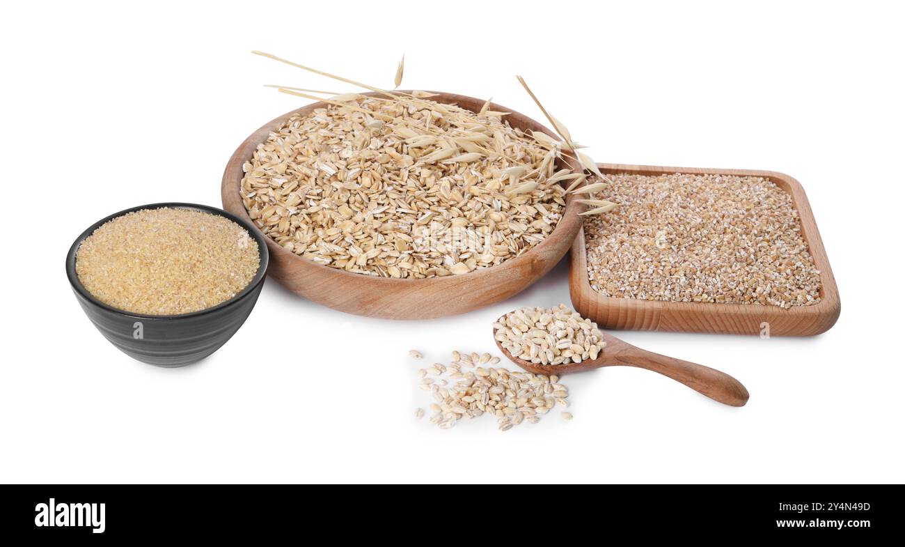 Various types of cereals Cut Out Stock Images & Pictures - Alamy