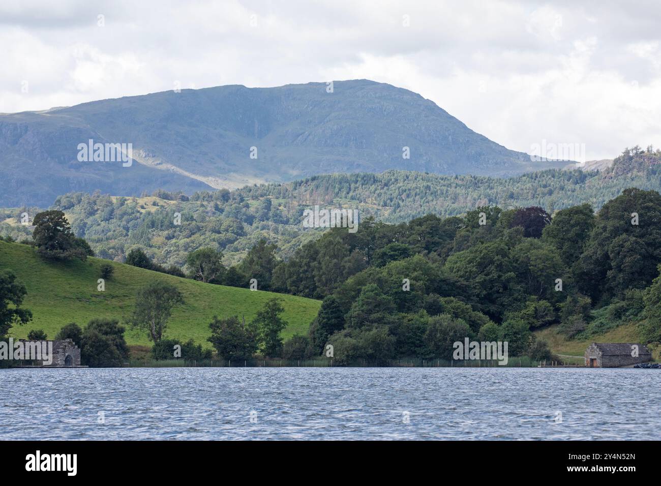 A view of the mountains surrounding Lake Windermere in the Lake ...