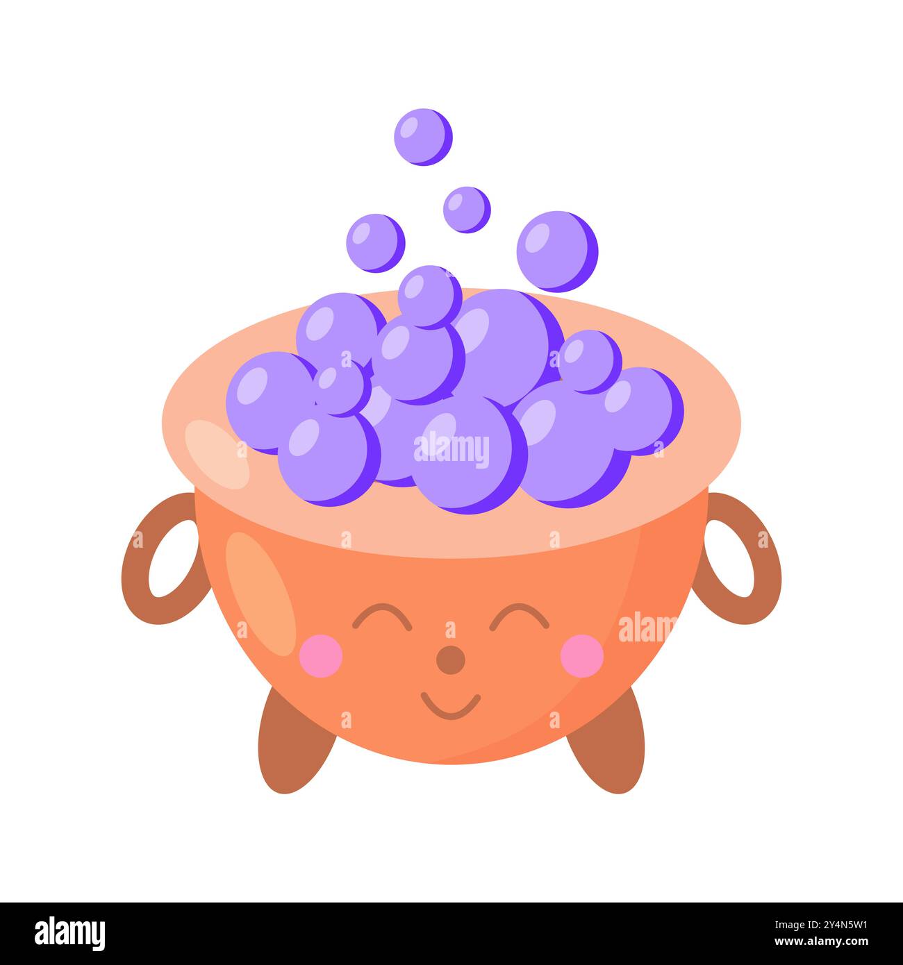 Cute magic potion cauldron in kawaii style, children magic element ...