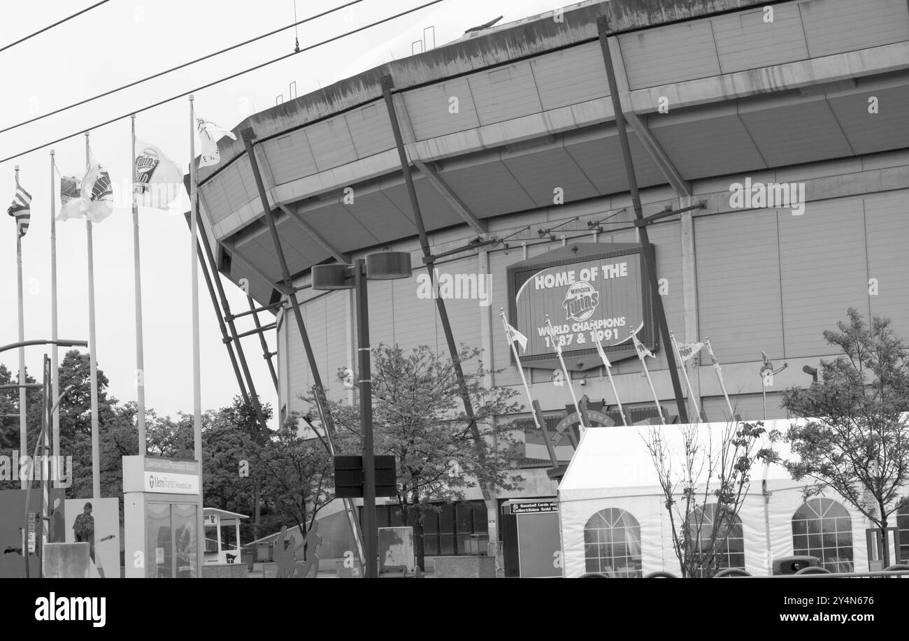 Old Minnesota Twins ballpark stadium in Minneapolis, Minnesota, USA ...
