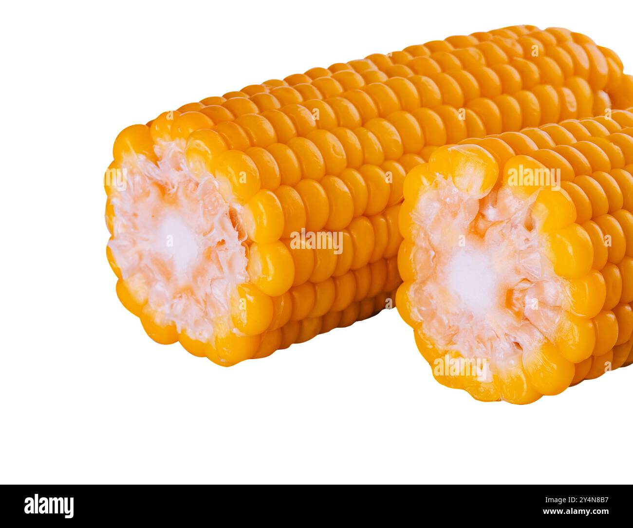 Boiled corn isolated on white background Stock Photo - Alamy