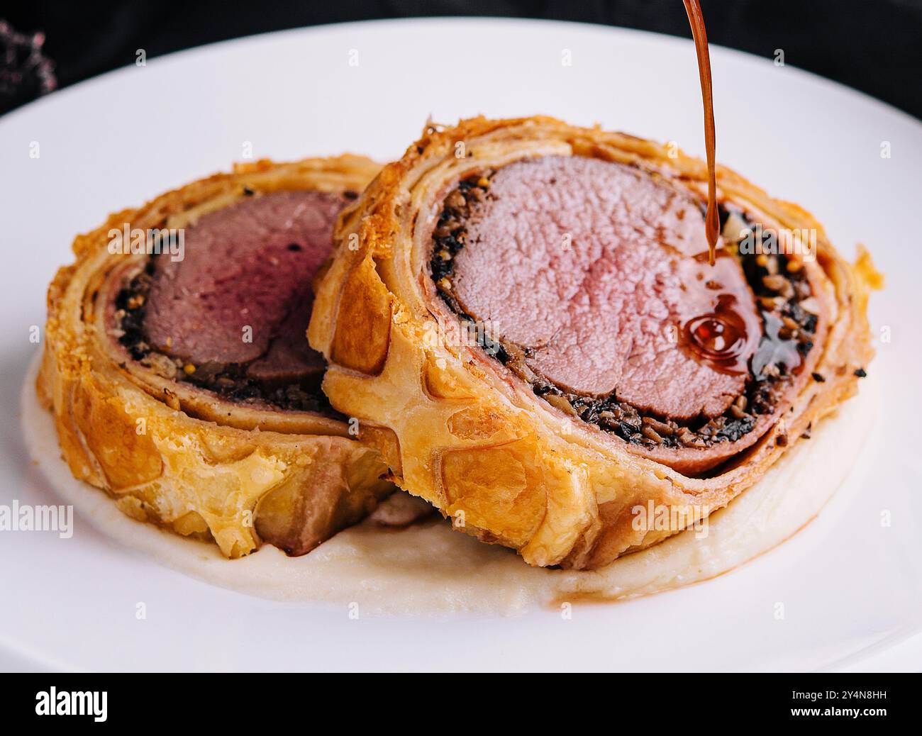 Beef wellington cut in hi-res stock photography and images - Alamy