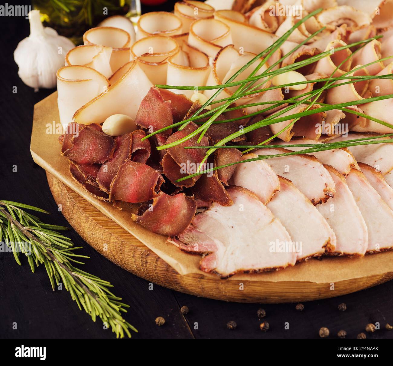 Group smoked ham jerky hi-res stock photography and images - Alamy