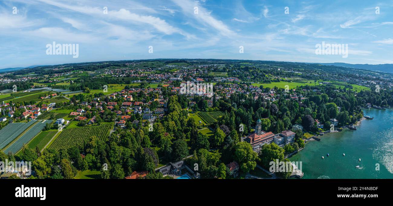 Aerial view of the eastern part of Lake Constance around the Lindau ...