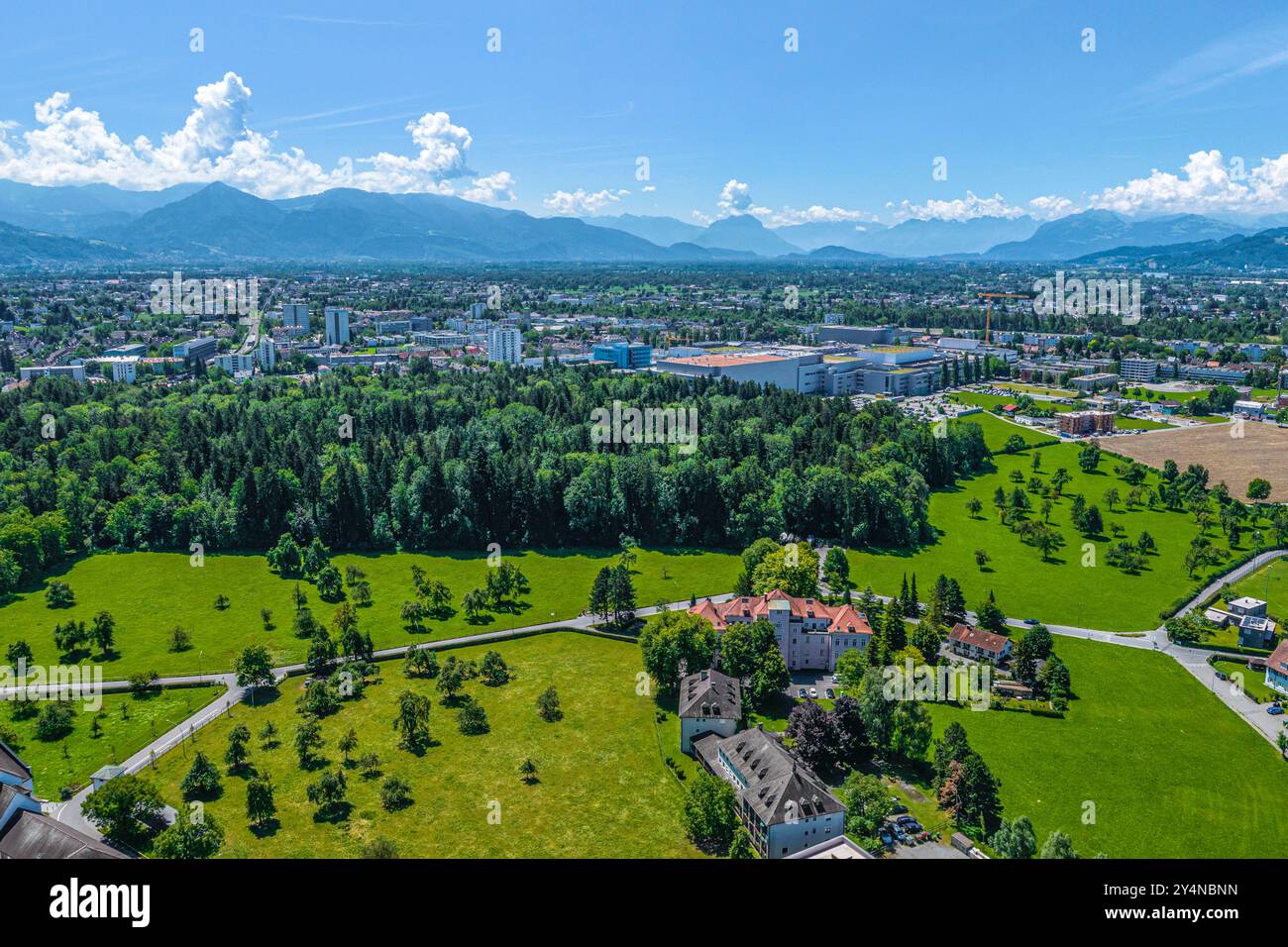 View of the Bregenz region on Lake Constance near Mehrerau Stock Photo ...