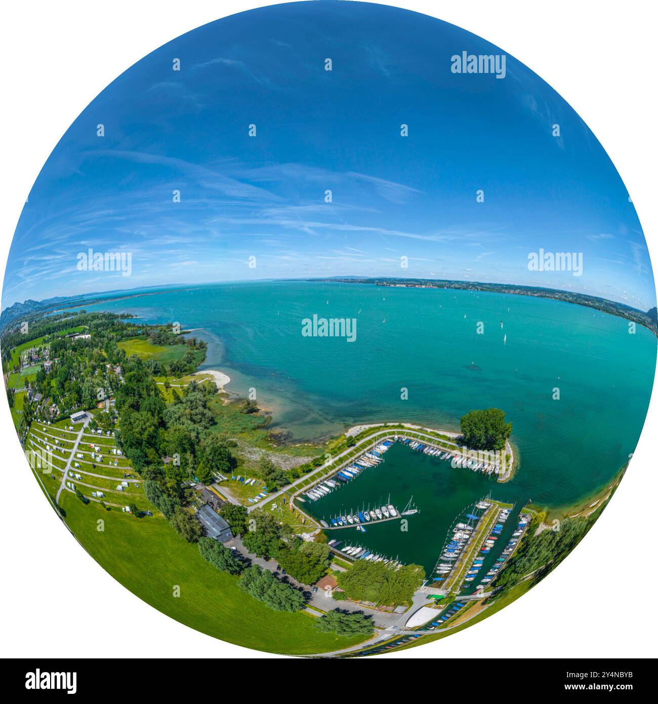 View of the Bregenz region on Lake Constance near Mehrerau Stock Photo ...