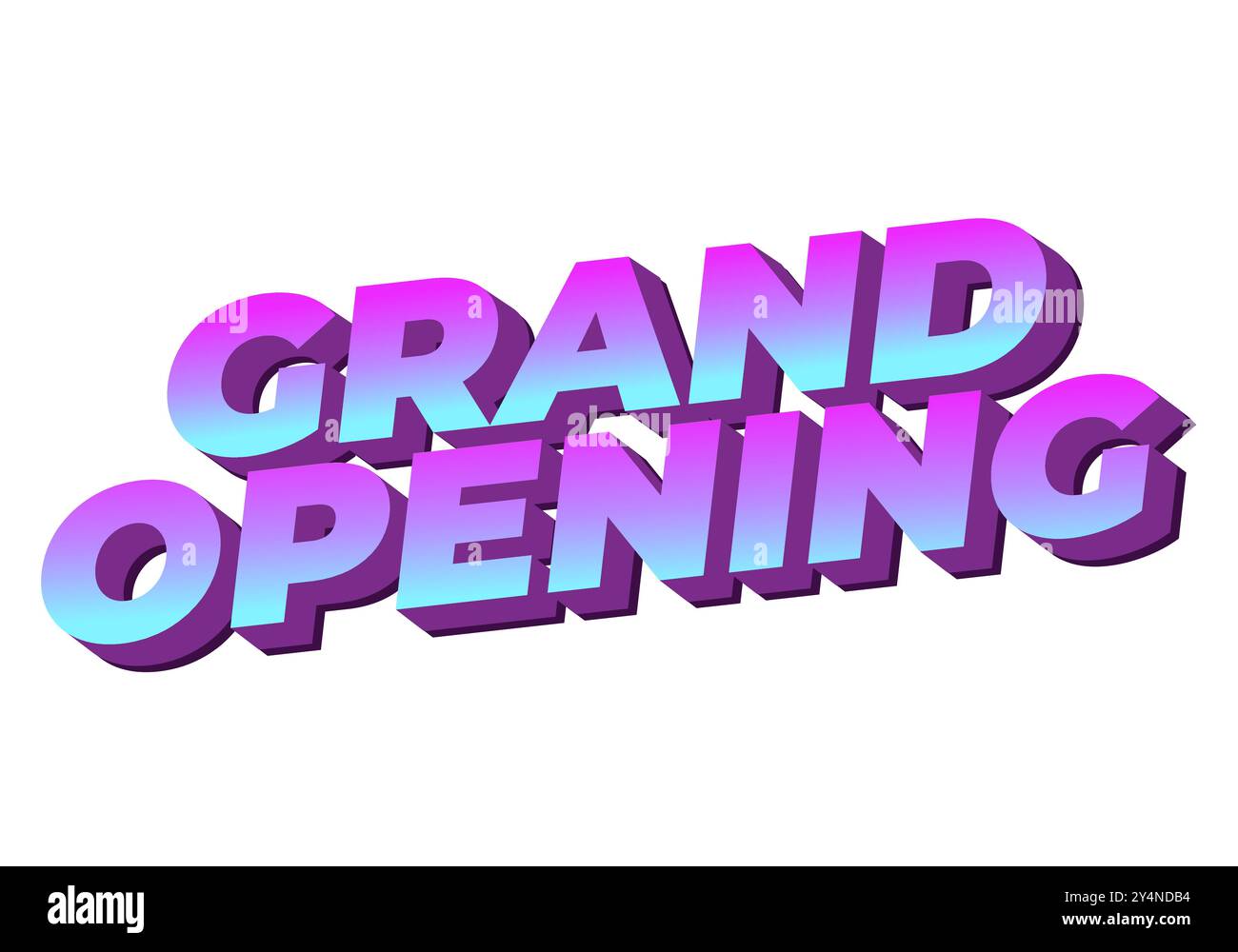 Grand opening. Text effect design in modern colors with 3D style Stock ...