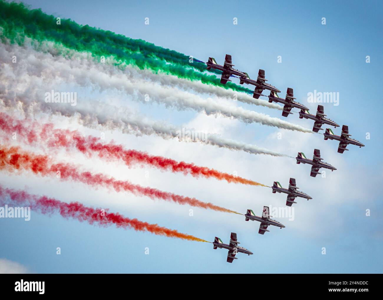 The Italian Air Force Frecce Tricolori Aerobatic Team at the 75th ...