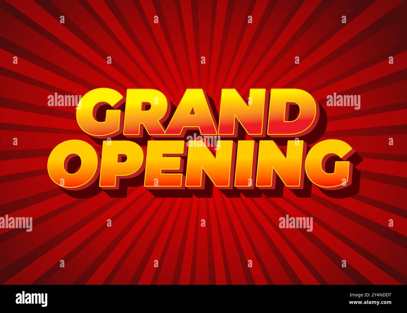 Grand opening. Text effect design in modern colors with 3D style Stock ...