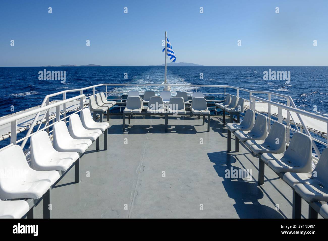 Behind greek boat flag sea hi-res stock photography and images - Alamy