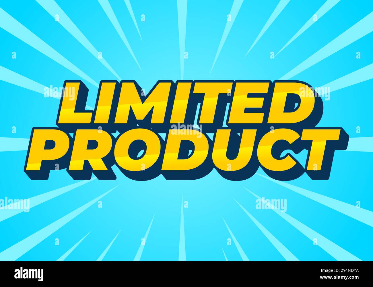 Limited product. Text effect design in 3D style in yellow blur colors ...