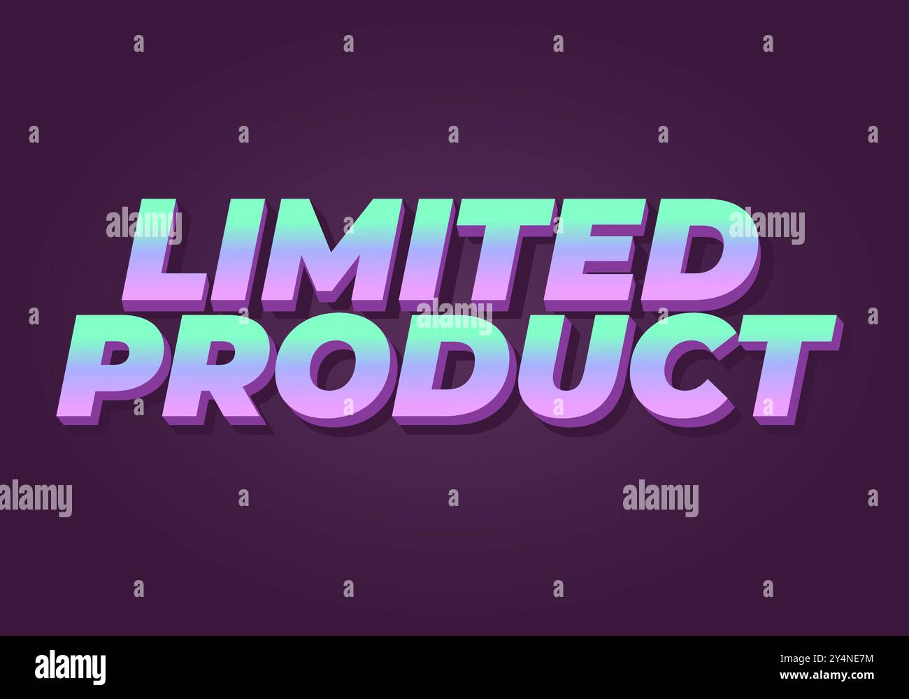 Limited product. Text effect design in 3D style in modern colors Stock ...