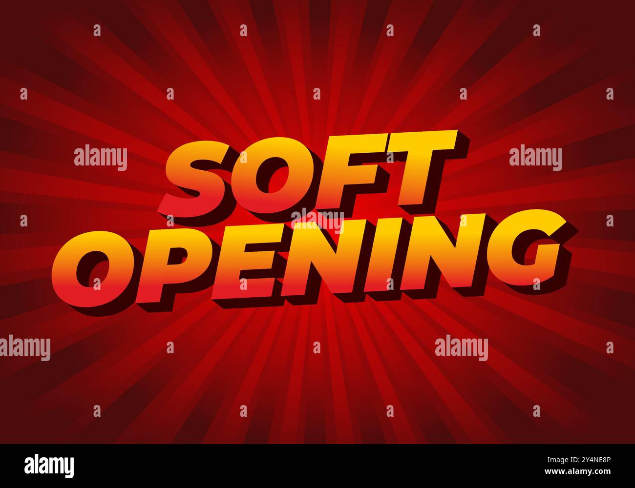 Soft opening. Text effect design for digital ads with 3D style Stock ...
