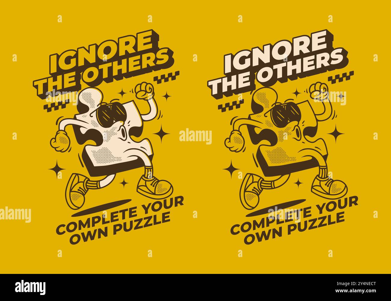 Complete your own puzzle, ignore the others. Mascot character ...