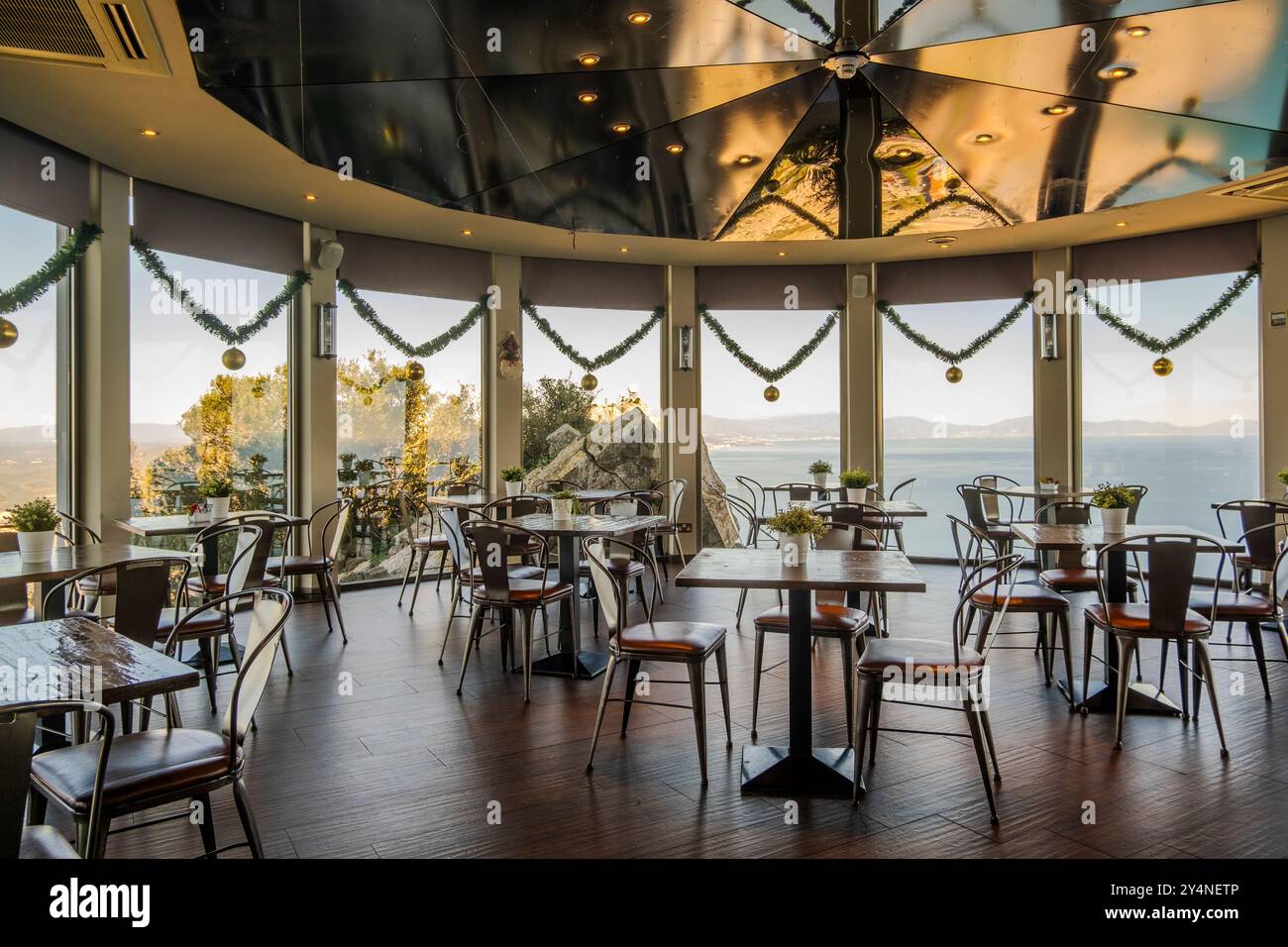 Beautiful view of interiors in restaurant of Gibraltar in Spain's South ...