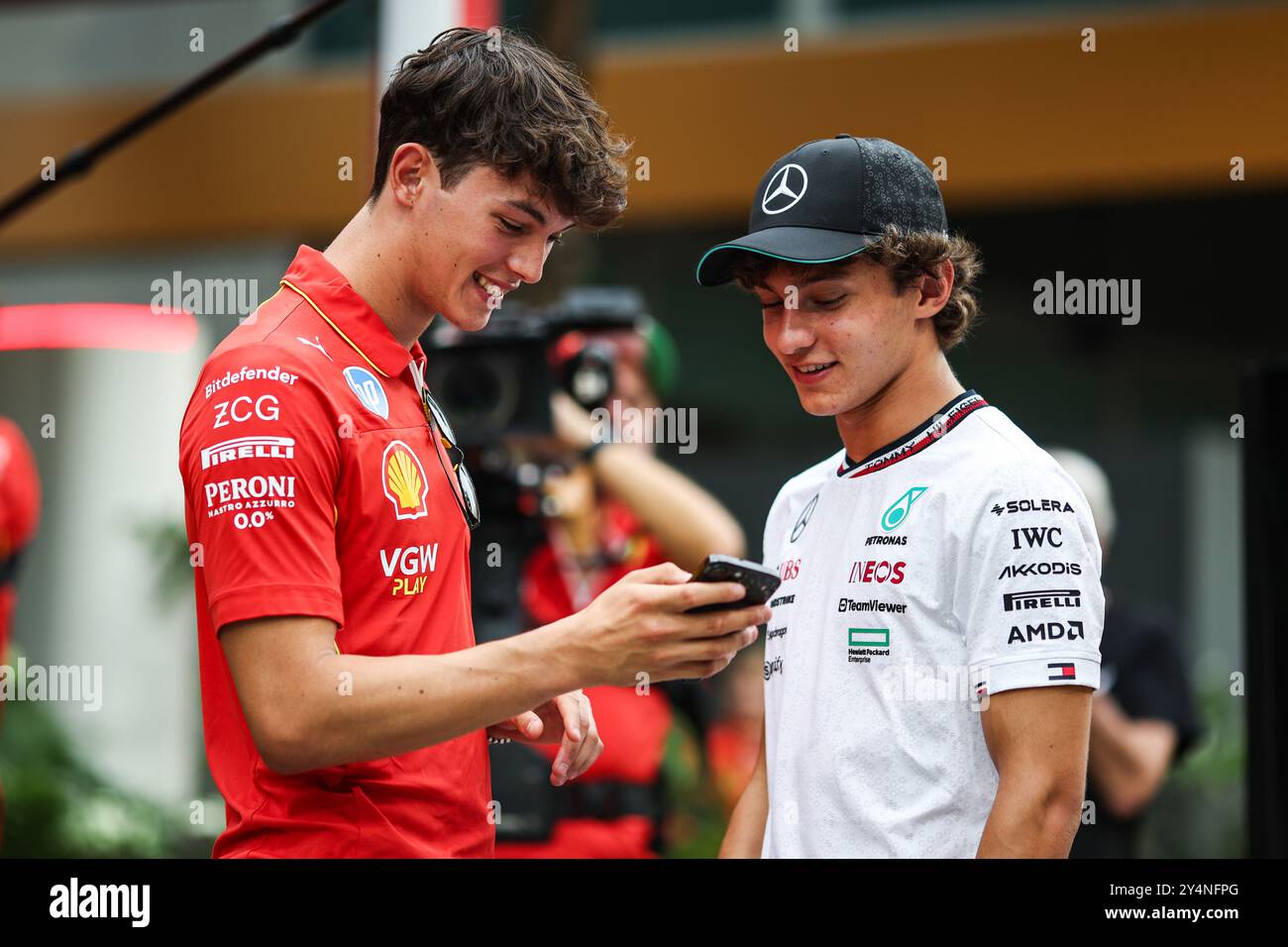 BEARMAN Oliver, Ferrari Driver Academy, portrait KIMI ANTONELLI Andrea ...
