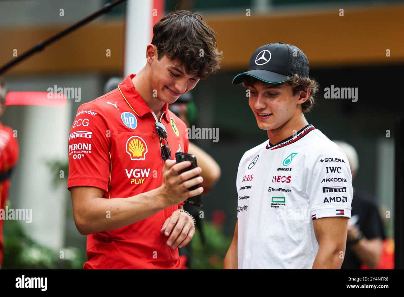 BEARMAN Oliver, Ferrari Driver Academy, portrait KIMI ANTONELLI Andrea ...