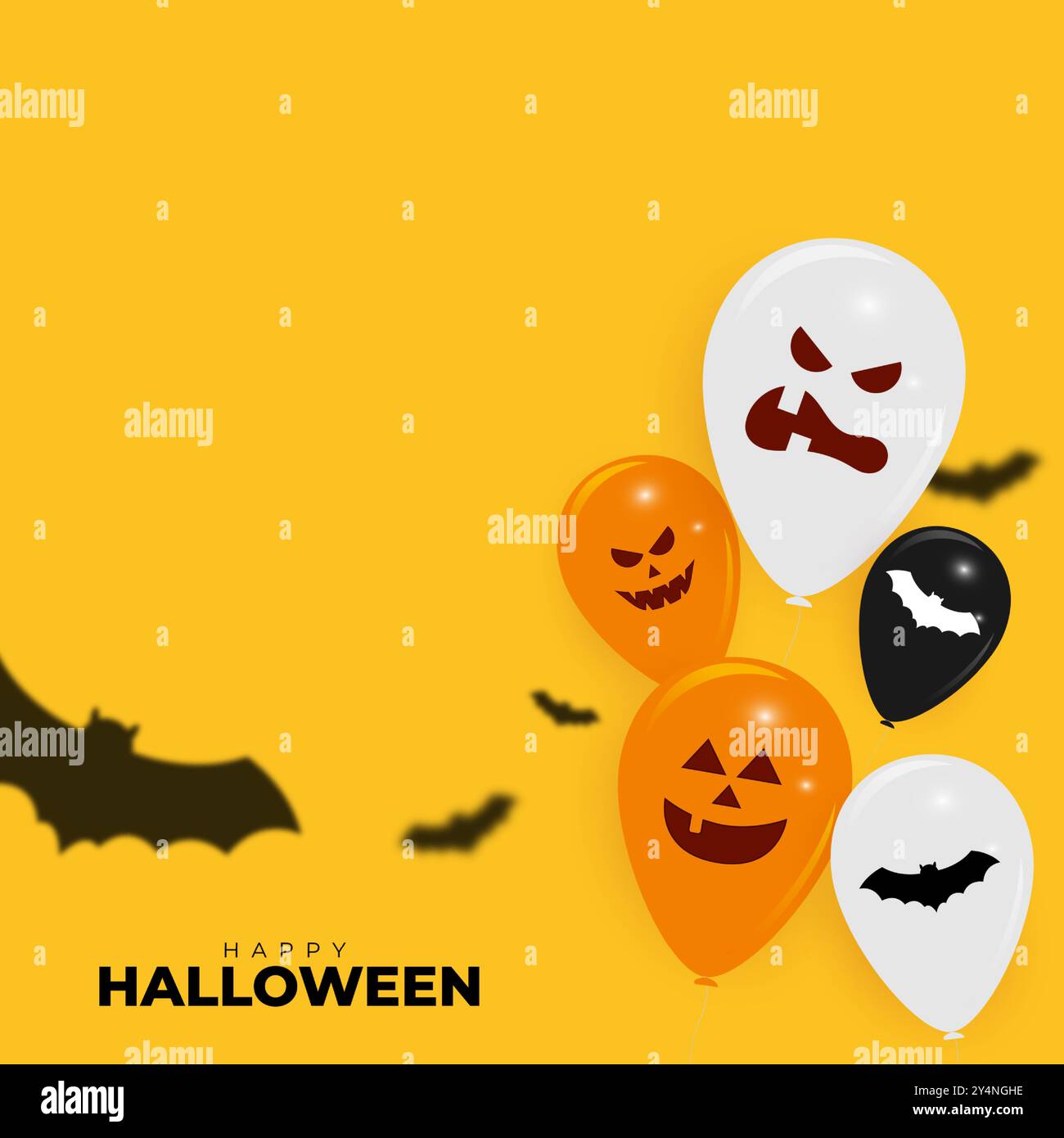 Vector illustration of Happy Halloween social media feed template Stock ...