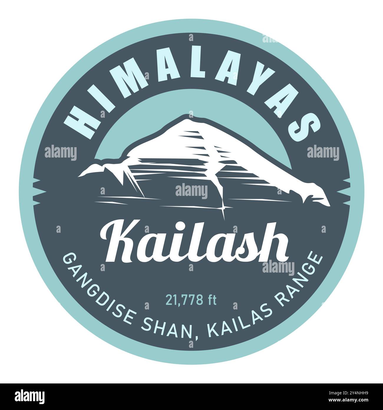 Mount Kailash stamp, Gangdise – Nyenchen Tanglha Mountains range ...