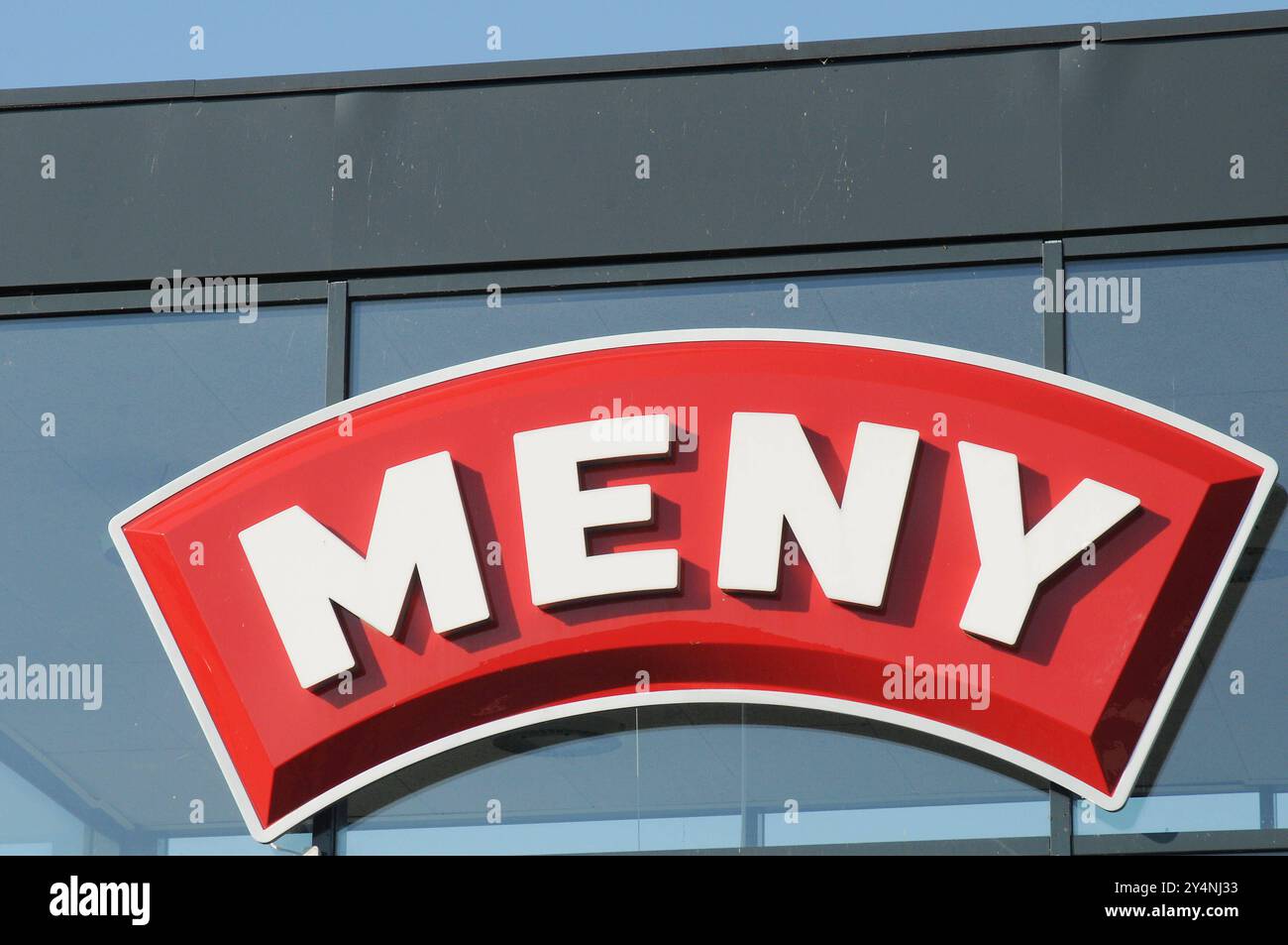 Copenhagen/ Denmark/19 September 2024/ Meny grocery store in danish ...