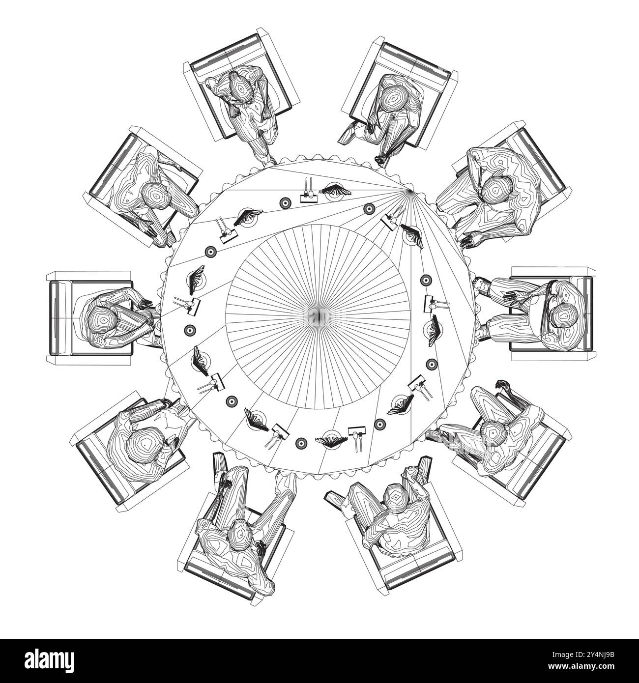 Women table top view Stock Vector Images - Alamy