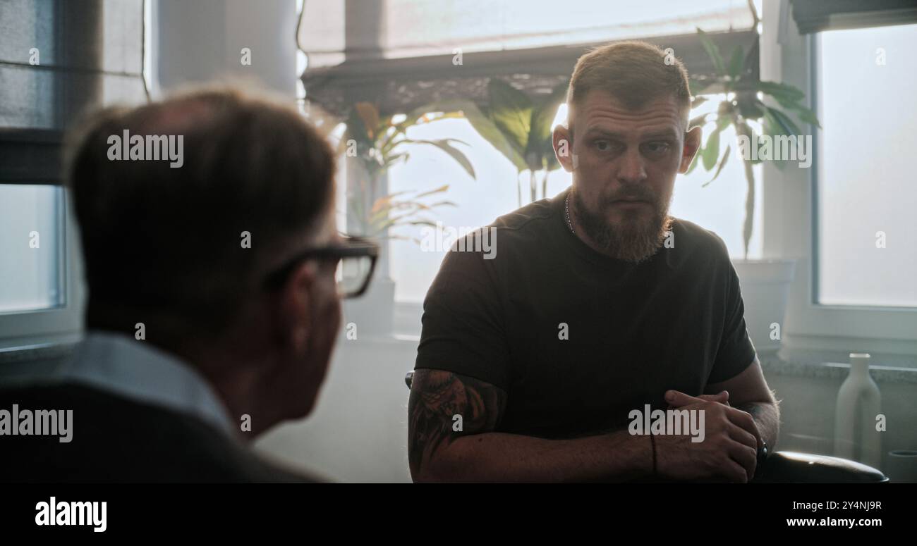 Military man with physical disability discusses progress in therapy ...