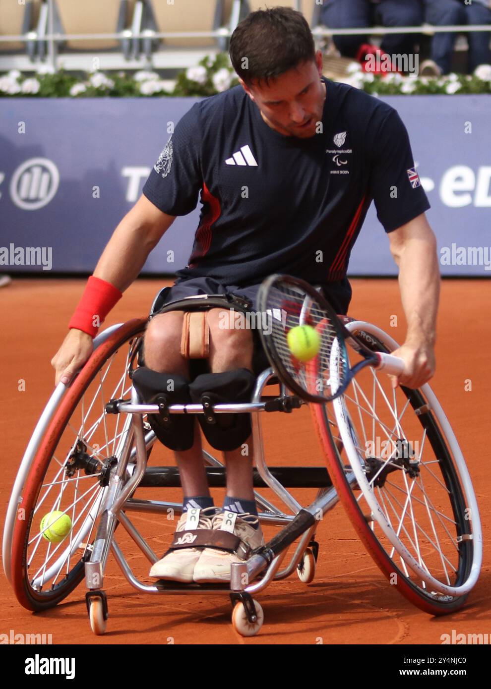 Gordon Reid of Great Britain in the mens singles wheelchair tennis ...