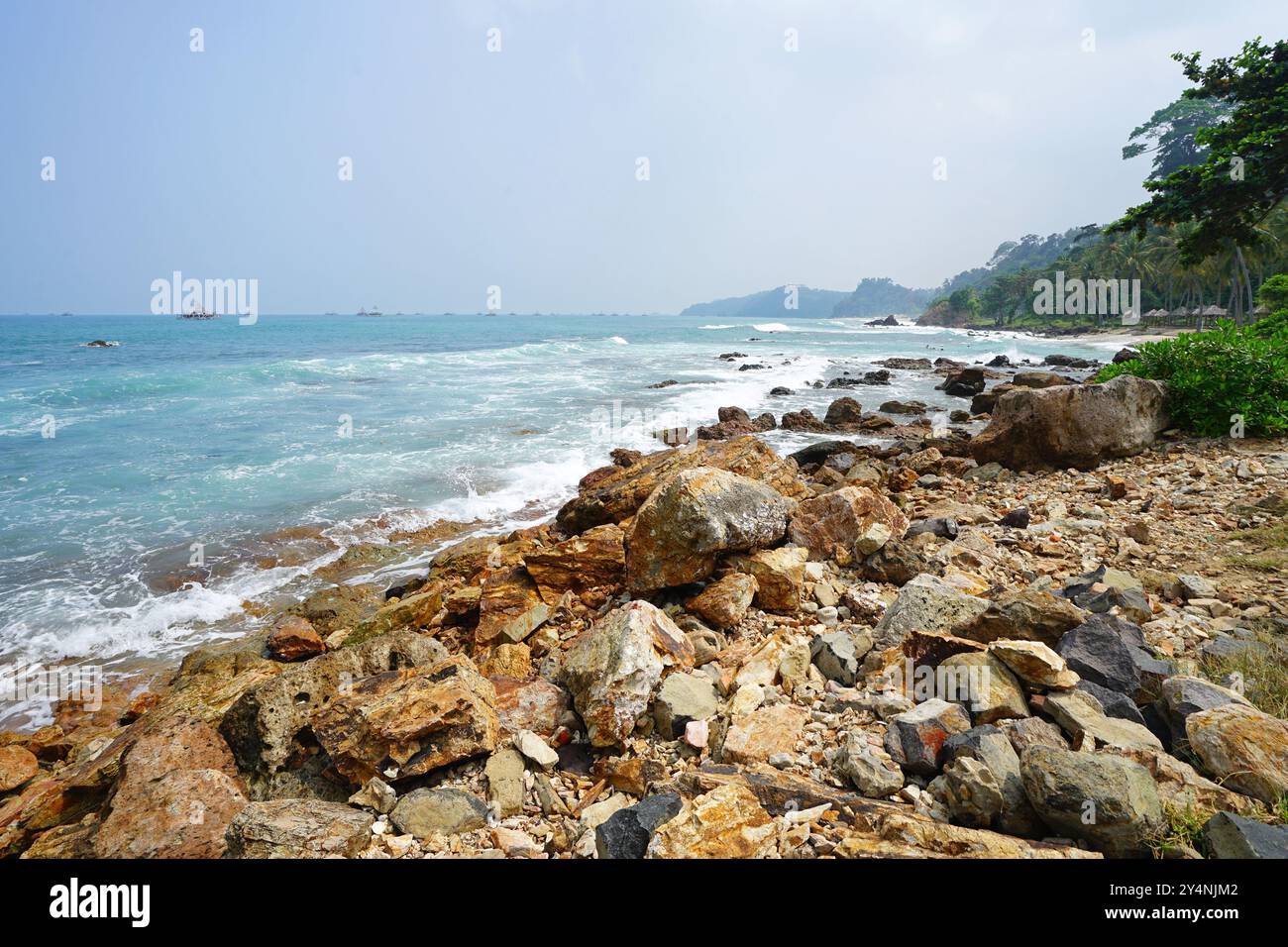 Pantai Marina Beach, Kalianda, Lampung, Sumatera, Indonesia Stock Photo ...