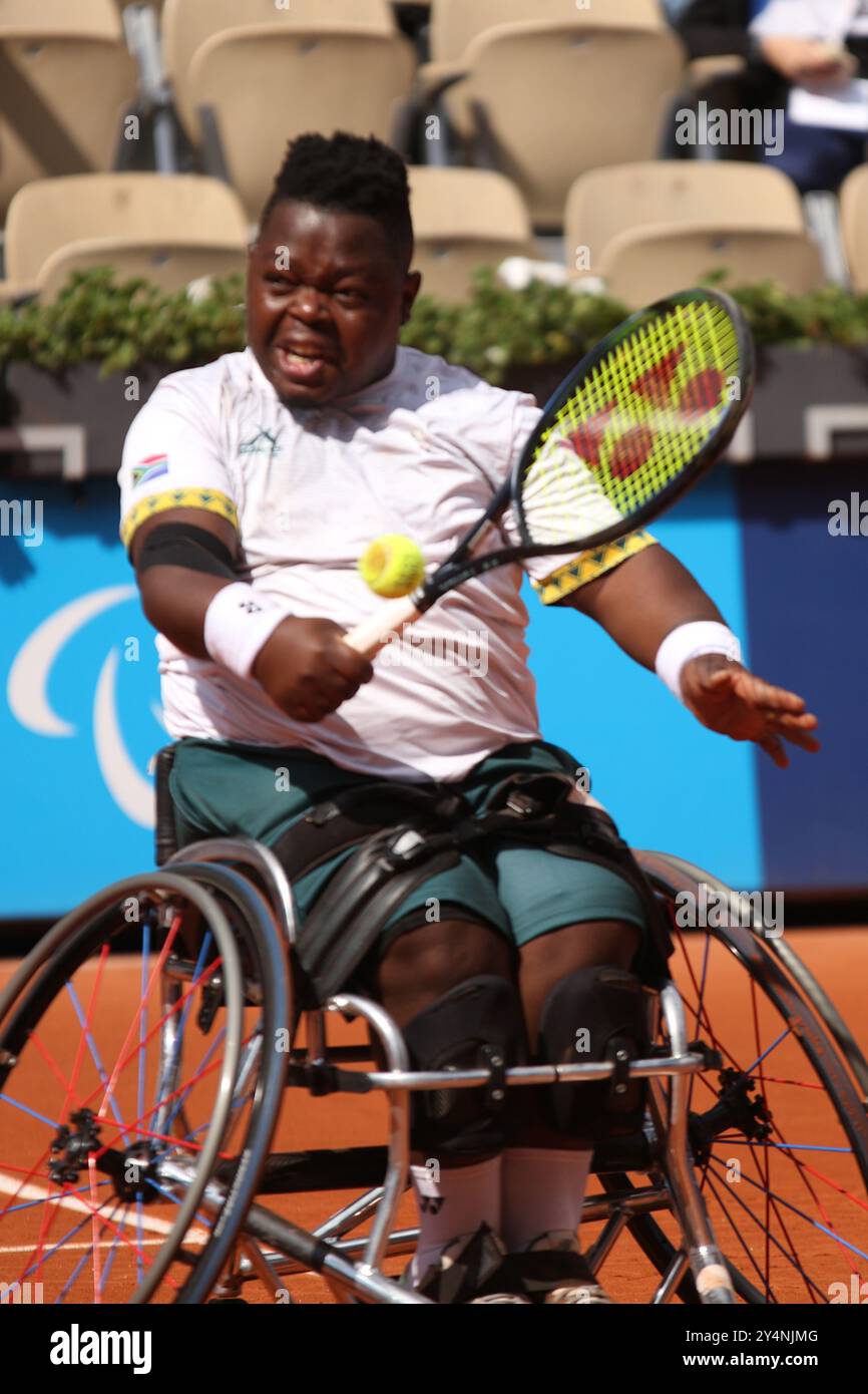 Donald RAMPHADI of South Africa in the mens quad wheelchair tennis ...