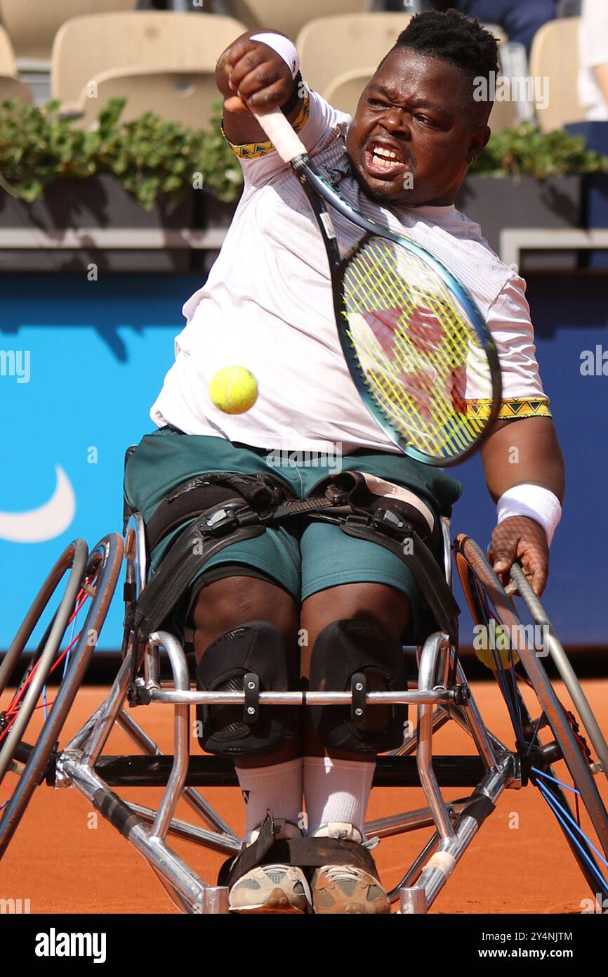 Donald RAMPHADI of South Africa in the mens quad wheelchair tennis ...
